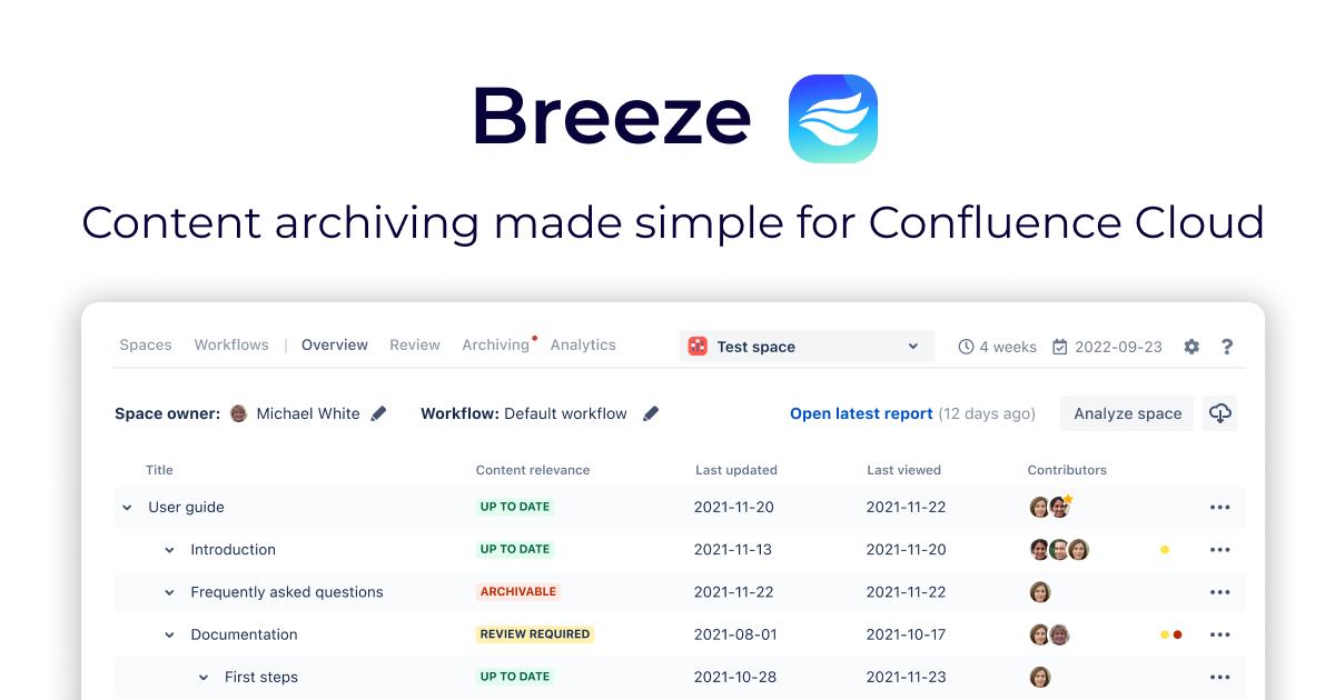 Breeze - Document Management and Archiving for Confluence Cloud